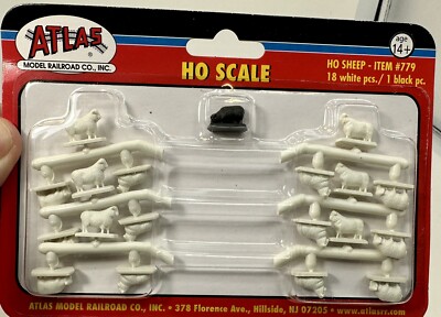 HO Scale Atlas Figures - Sheep (18 White & 1 Black) # 779 | eBay