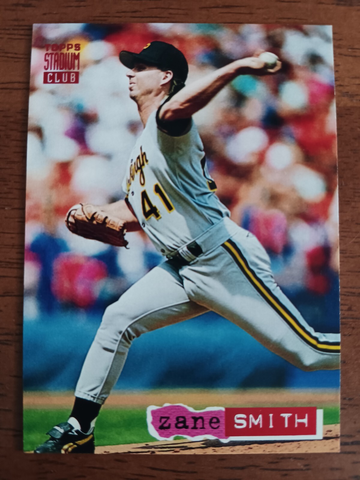 ZANE SMITH PITTSBURGH PIRATES 1994 TOPPS STADIUM CLUB BASEBALL CARD ...