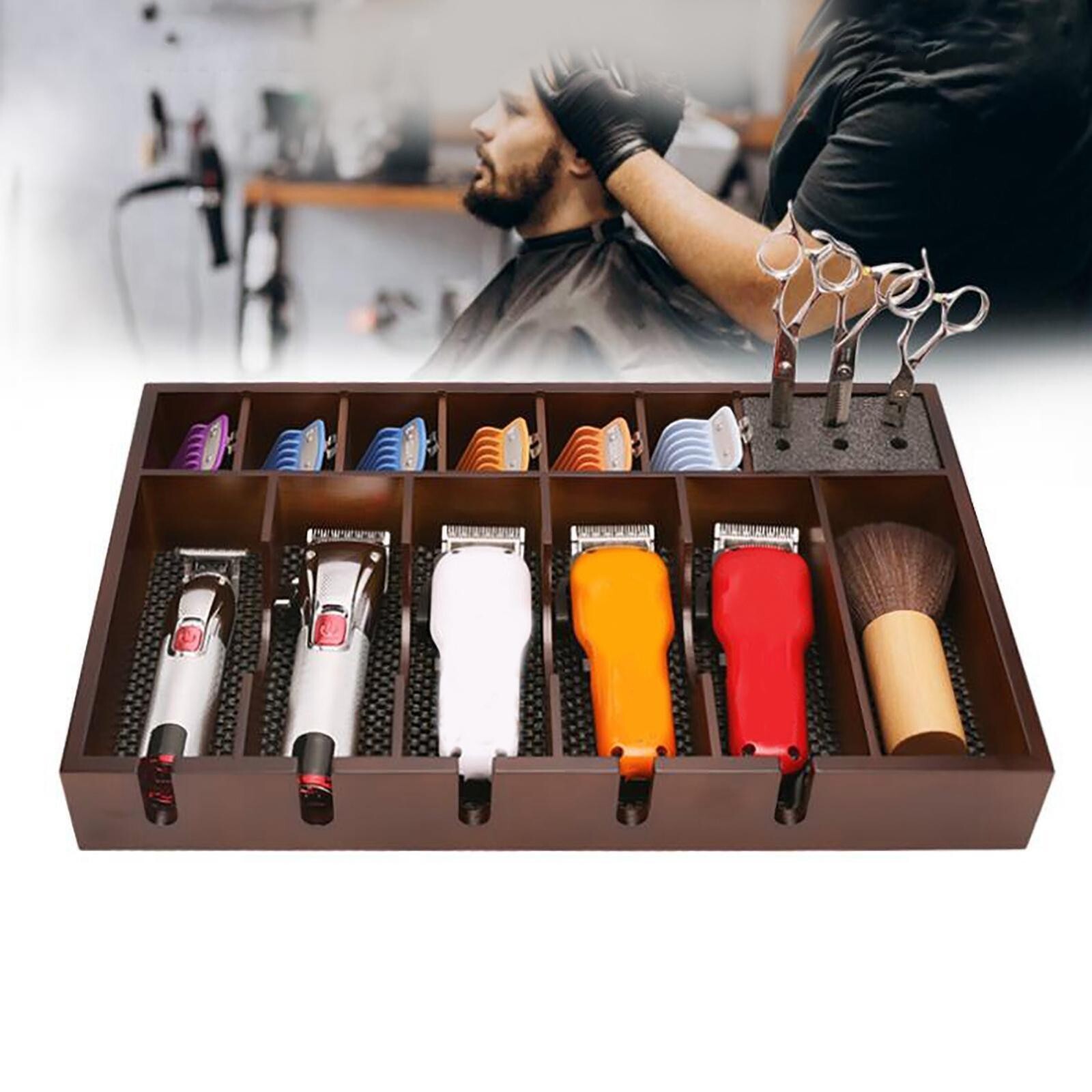 Wooden Hair Styling Tools Organizer Hair Desktop Organizer for Stylists ...
