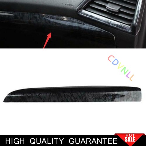 For Ford Edge 2015-2021 Black Wood Grain Car Co-Pilot Dashboard Strip ...