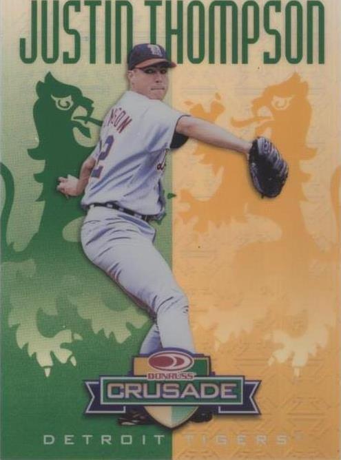1998 Donruss - Multi-Product Insert Crusade Justin Thompson #25 Green ...