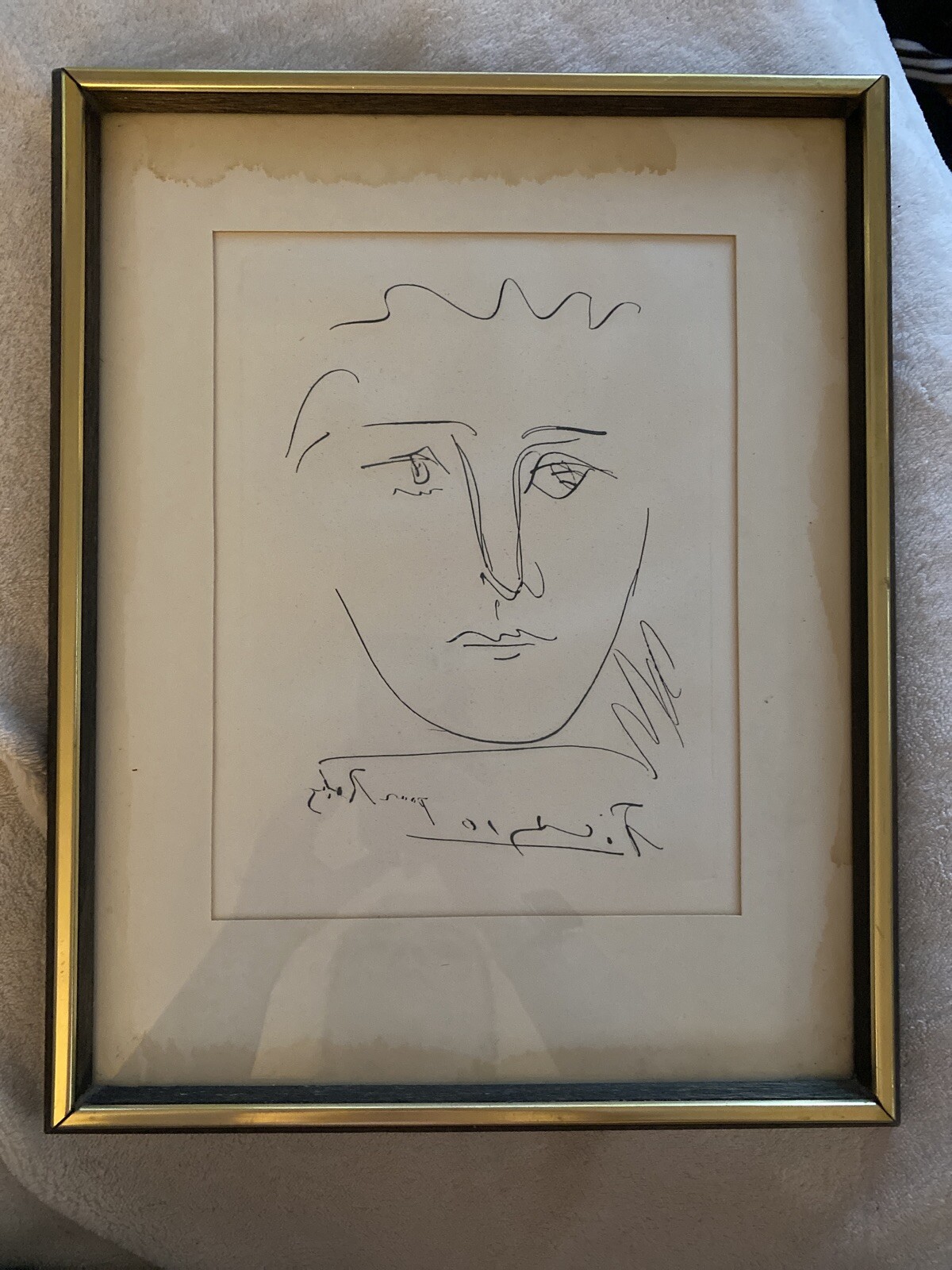 An Original Etching on “Poor Robie”By Pablo Picasso With Authentication ...