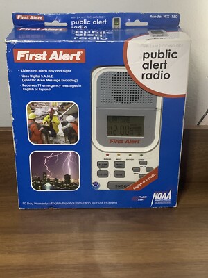 First Alert NOAA Public Alert Radio Emergency Weather Alert W Siren ...