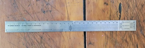 General Model Railroad Reference Rule Ruler No. 1251 O, HO, S & N-Gage ...