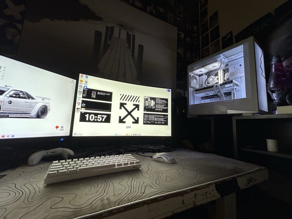 Gaming PC (whole Setup Including Keyboard Mouse Headphones And Monitors ...