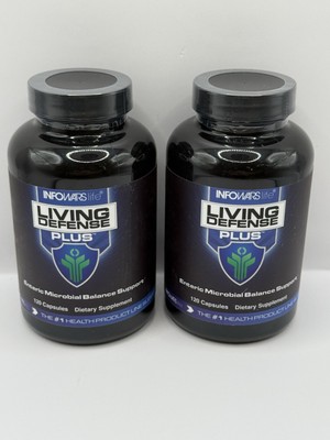2x Infowars Life Living Defense PLUS 120 Capsules Dietary Supplement ...