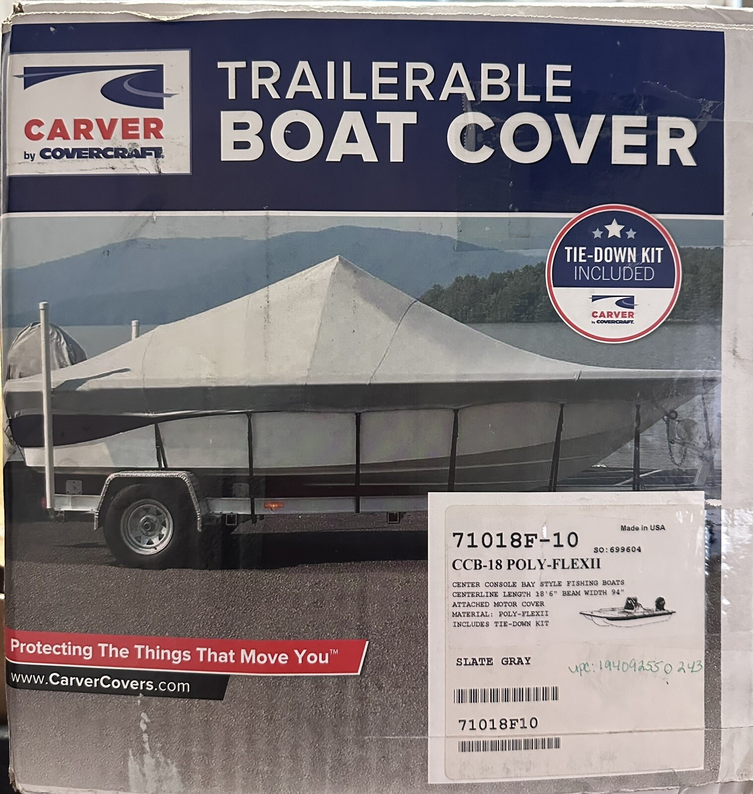 NEW CARVER COVERS 71018F10 CCB-18 BOAT COVER | eBay
