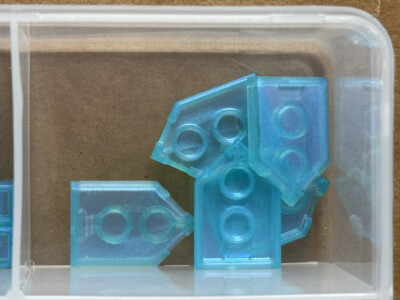 LEGO Parts - Satin Trans-Light Blue Tile 2 x 3 Pentagonal - No 22385 ...