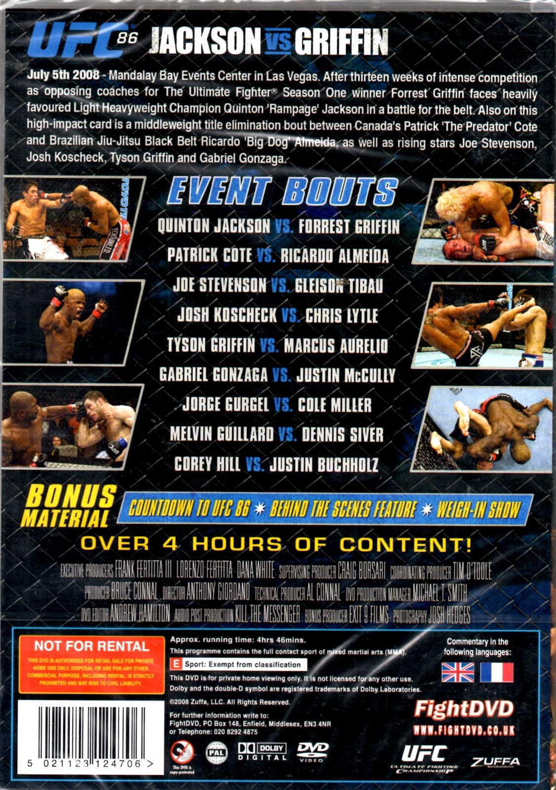 UFC 86 - Jackson Vs Griffin (2DVD) | eBay