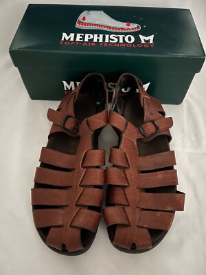 Mephisto Sam Desert Tan Berkeley Fisherman Leather Sandals 9 Medium 43 ...