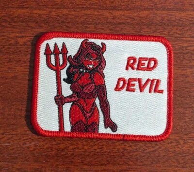 Red Devil Patch Cute Sexy Demon Girl Goth Punk Biker Embroidered Iron ...