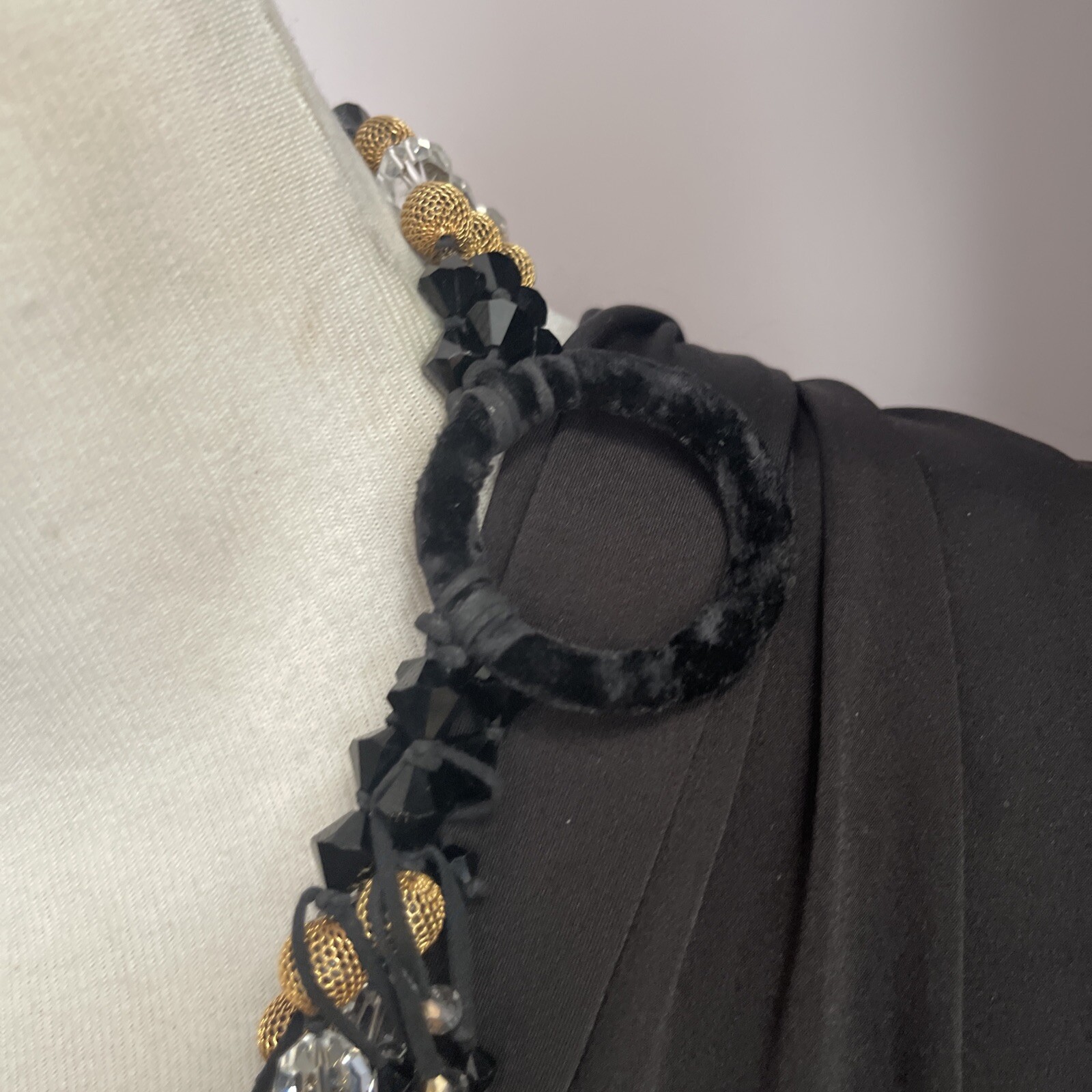 Rare Statement Runway Eric Beamon Black Velvet Crysta… - Gem