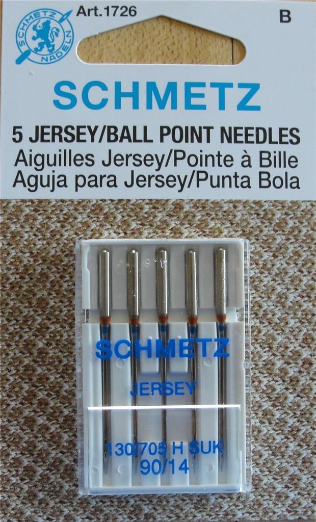 Schmetz Jersey-Knit / Ball Point Sewing Machine Needle (5 pk) Size 90/ ...