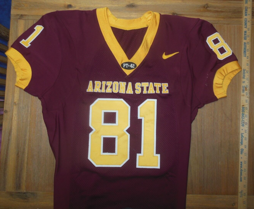 ARIZONA STATE SUN DEVILS GAME USED FOOTBALL JERSEY PAT TILLMAN 42 PATCH ...
