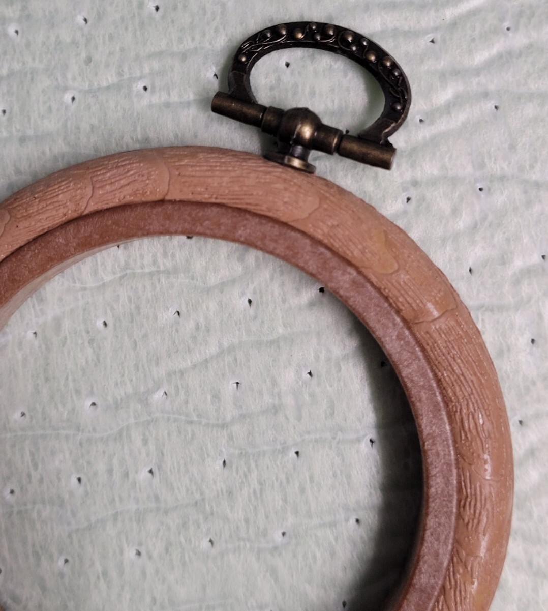 Needlepoint Craft Hoops Vintage Wood Tone Flexible LOT of 2 Frames ...