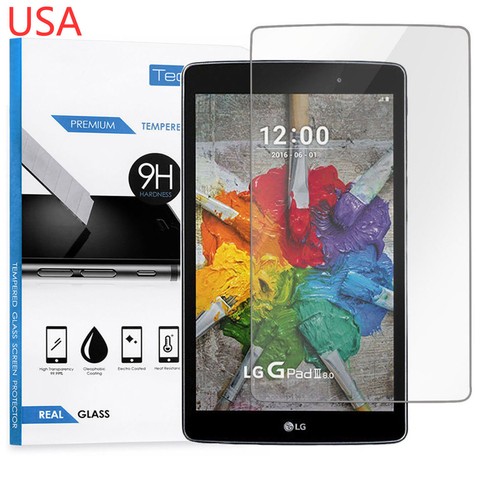 9H Tempered Glass Screen Protector Guard For 8" LG Gpad G pad 3 8.0 ...