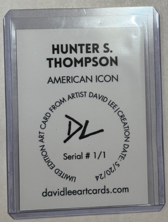 Hunter S. Thompson Artist Signed Gold Plated "American Icon" Trading ...