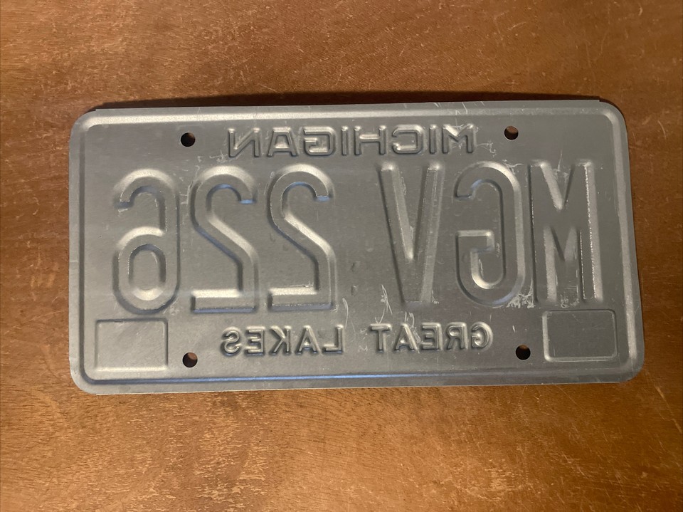 1997 Michigan License Plate Great Lakes Blue # MGV 226 | eBay