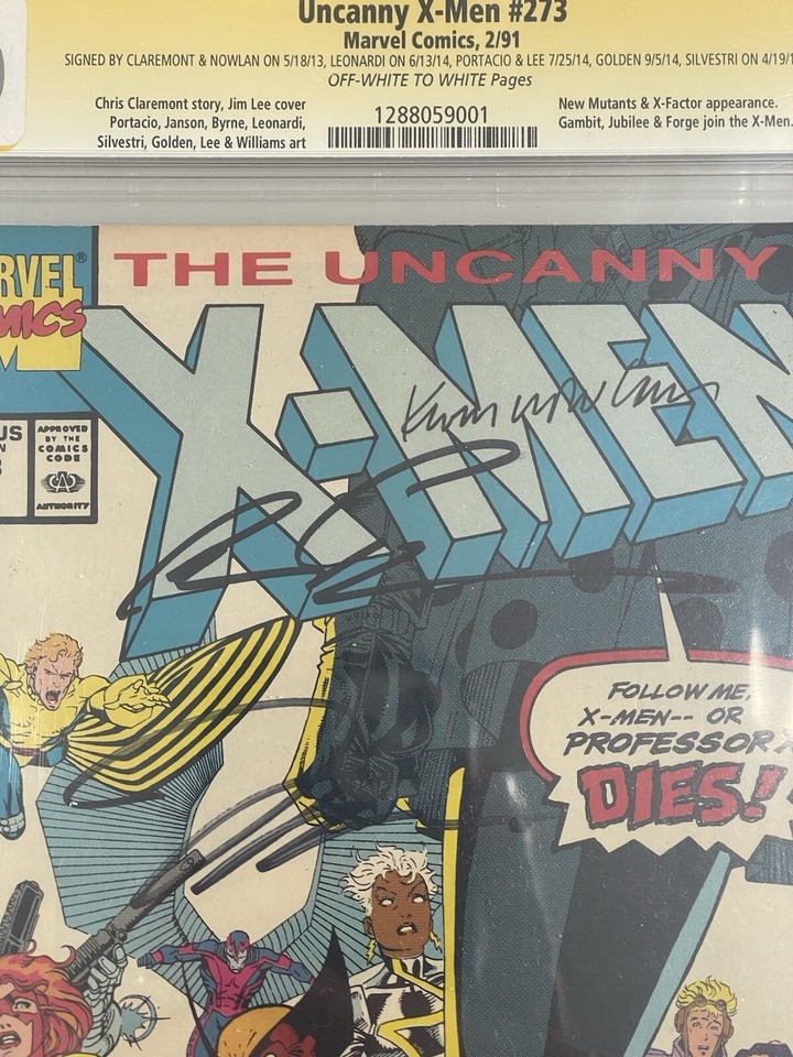 Uncanny Xmen 273 Cgc Signed 7x Jim Lee Marc Silvestri Claremont ...