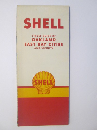 Shell Map of Oakland California East Bay Cites 1957 | eBay