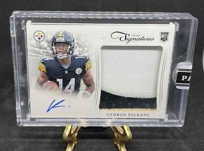 2022 STEELERS GEORGE PICKENS Panini Prime Signatures Rookie Auto RC SSP ...