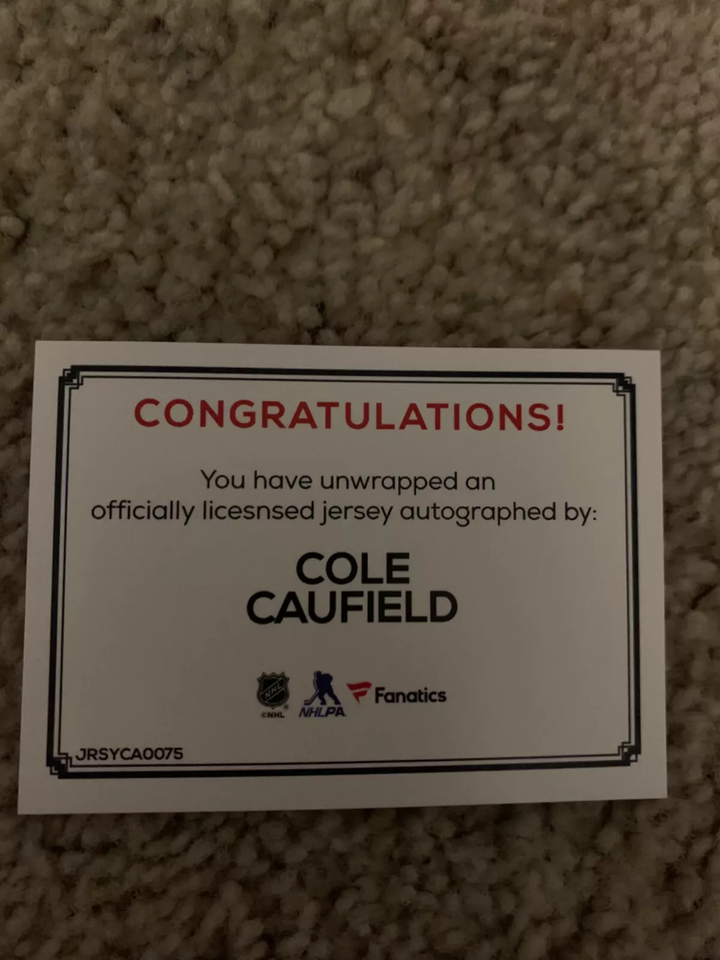 Cole Caufield Signed Jersey Montreal Canadiens Fanatics #22 NWT | eBay