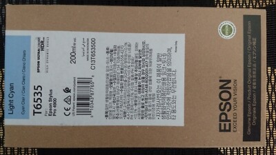 2023 GENUINE EPSON T6535 LIGHT CYAN HDR INK STYLUS PRO 4900 ULTRACHROME ...