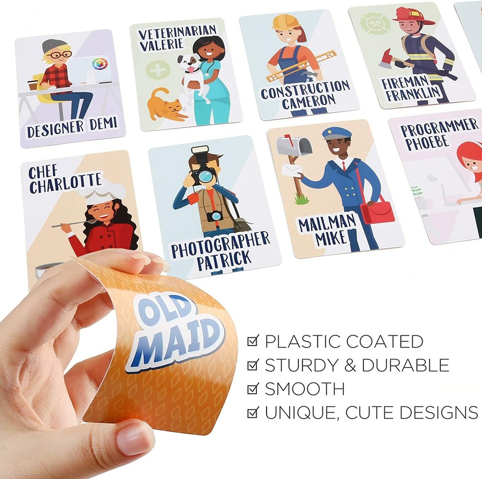 Children Card Games For Kids Go Fish Old Maid,Crazy 8s,Memory Match ...