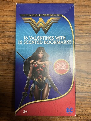 Wonder Woman 16 Valentines with 16 Cherry Scented Bookmarks - Sealed | eBay