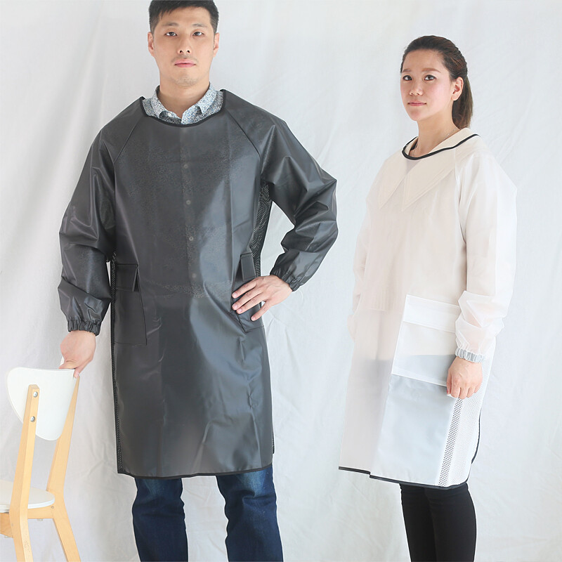 Unisex Transparent Apron Household Kitchen Waterproof Oil-Proof Plastic ...