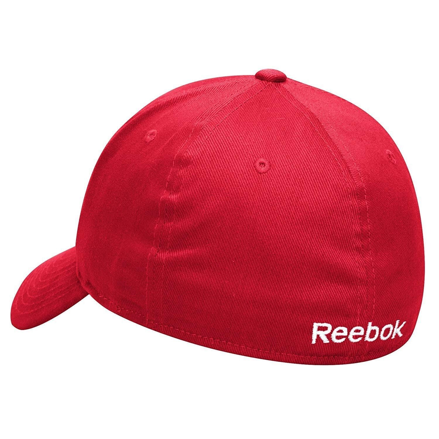 Reebok NHL Chicago Blackhawks Basic Red Pro Shape Flex Fit Hat Cap Men ...
