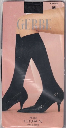 Mi-bas GERBE FUTURA 40 deniers (ancien modèle) Chocolat. Taille M. Knee ...