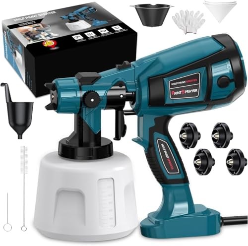 Paint Sprayer 1000W High Power Electric Spray Paint Gun with Adjustable ...