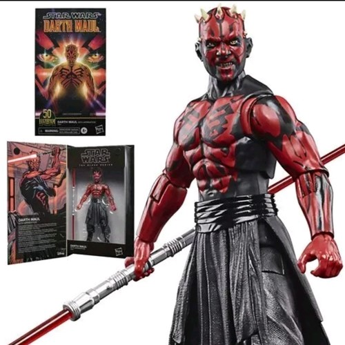 STAR WARS DARTH MAUL SITH APPRENTICE LUCASFILM 50TH ANN BLACK SERIES ...