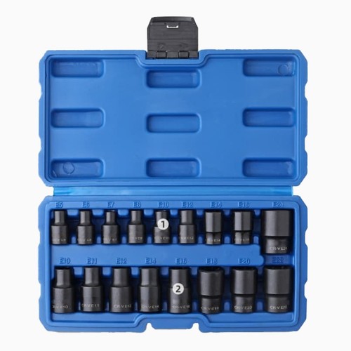 Garage Repairs E-Type Socket Set Precision Serrated Color-coded Sockets ...
