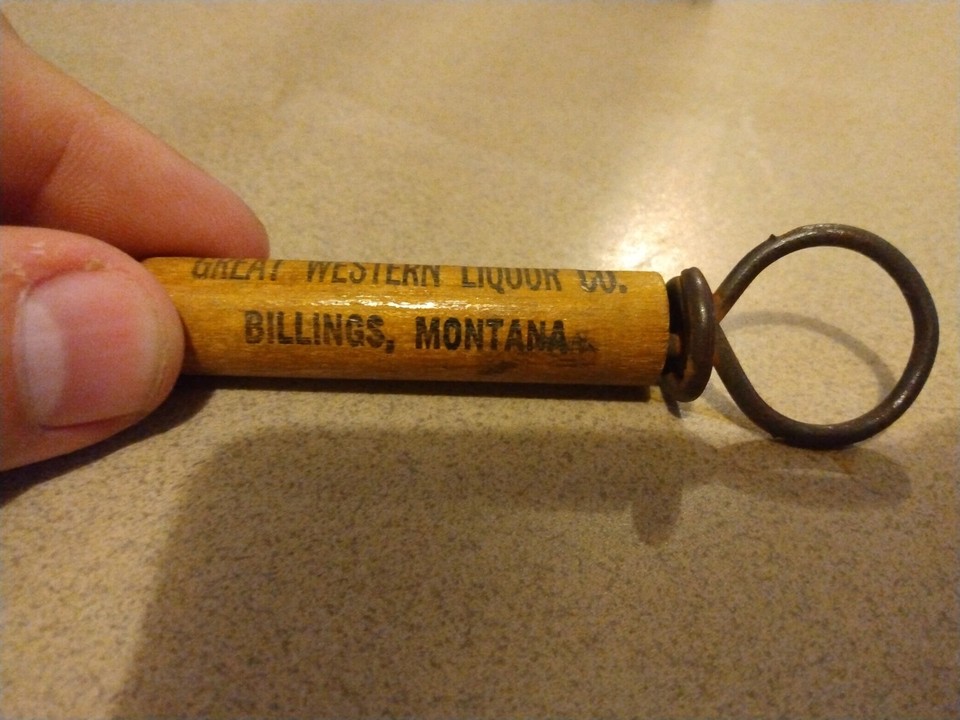 Vtg Rare Great Western Liquor Co. Corkscrew Opener Billings Montana ...
