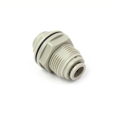 Fluidfit HMM3/8-3/8G 3/8" Plastic Straight Bulkhead Union Fitting (Pack ...