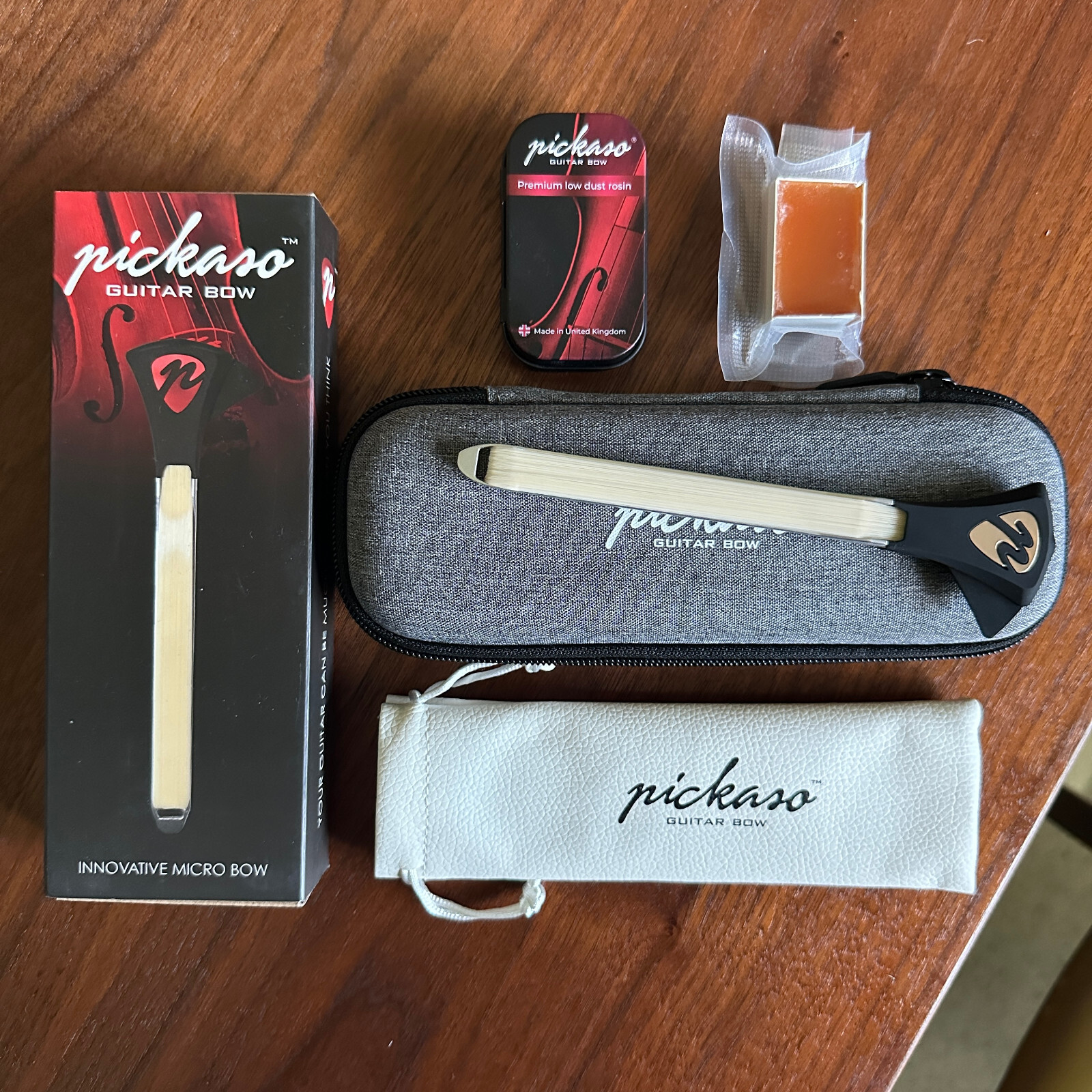 Pickaso Guitar Bow - Innovative Micro Bow + Hardshell Case + Extra ...