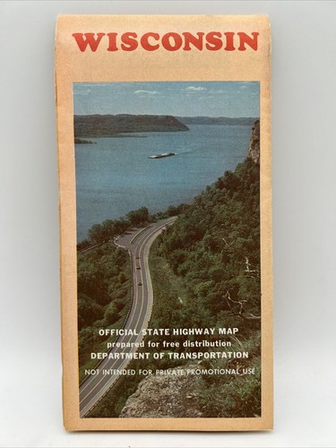 1980 WISCONSIN OFFICIAL STATE HIGHWAY MAP Tourist Travel Tour Guide ...