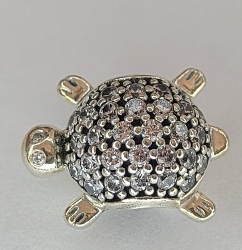 Authentic Pandora Sparkly Sea Turtle Sterling Silver Bead Charm ...