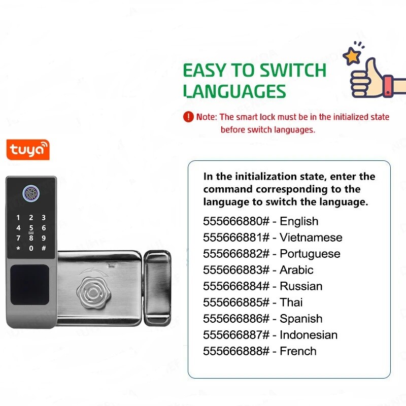 Smart Waterproof Lock Wifi Double Side Fingerprint Lock Outdoor Gate ...