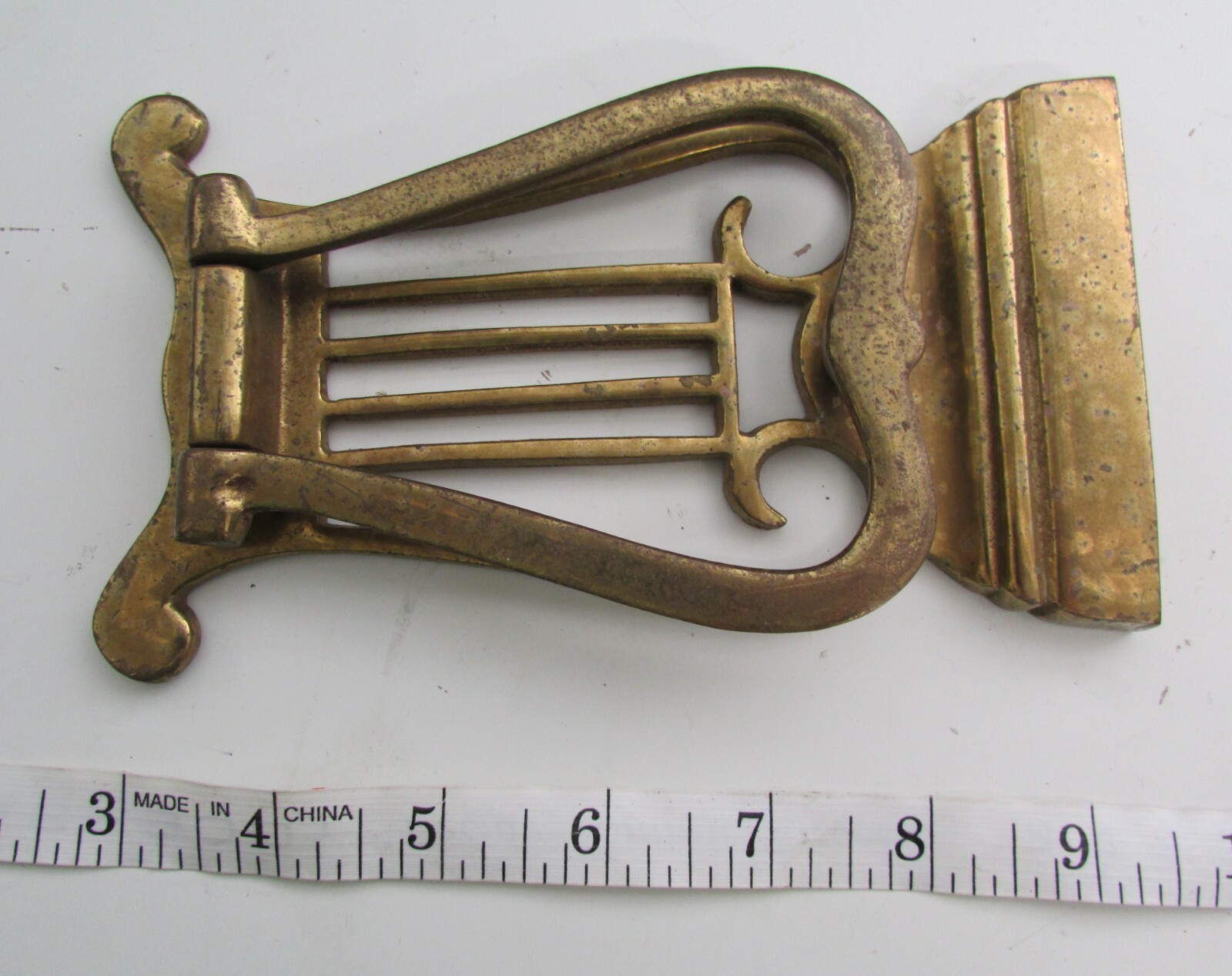 Vintage Solid Brass Music Harp Instrument Home Decor Door Knocker ...