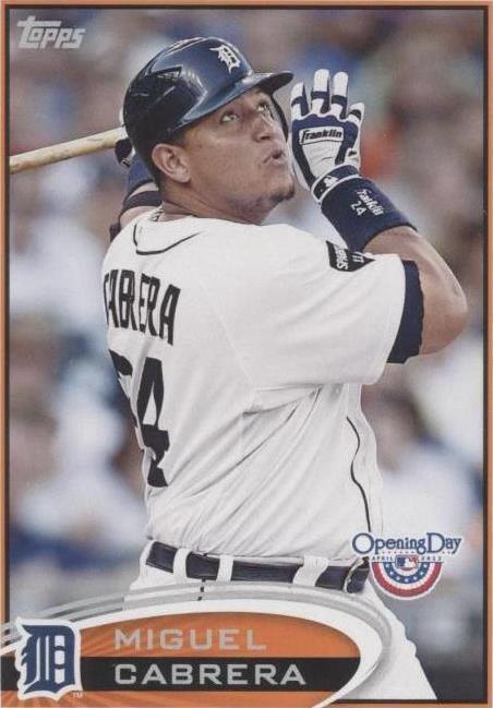 2012 Topps Opening Day - Miguel Cabrera #55 for sale online | eBay