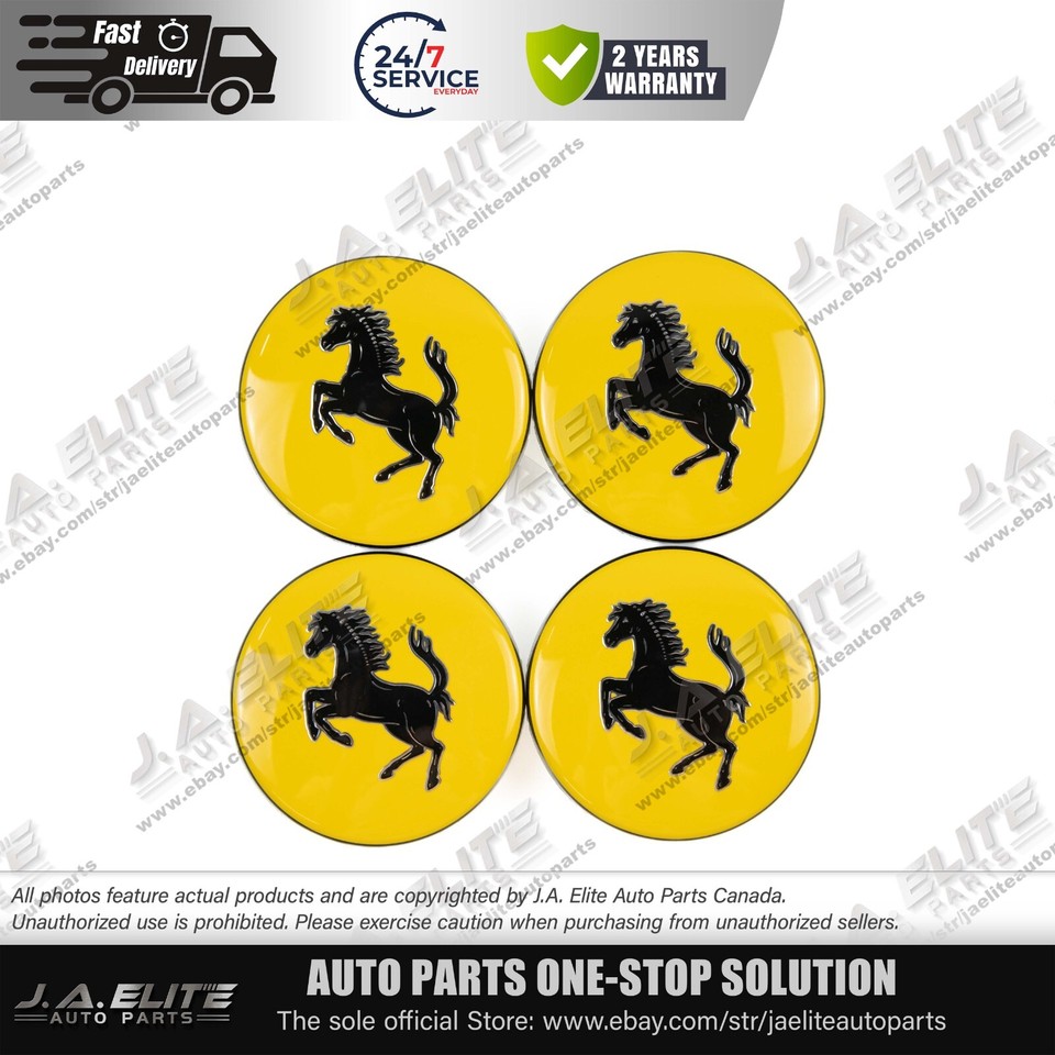 4pcs Genuine Ferrari Wheel Centre Caps fit Ferrari, 340066 | eBay
