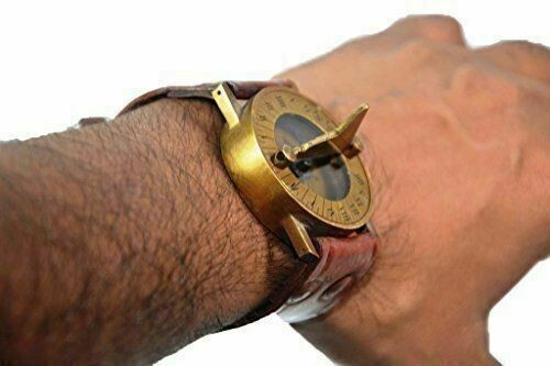 Watch hand Sundial And Compass Vintage Marine Brass Antique beautiful ...