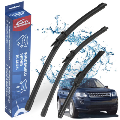 FOR LAND ROVER FREELANDER 2 FRONT & REAR WINDSCREEN WIPER BLADES SET OF ...