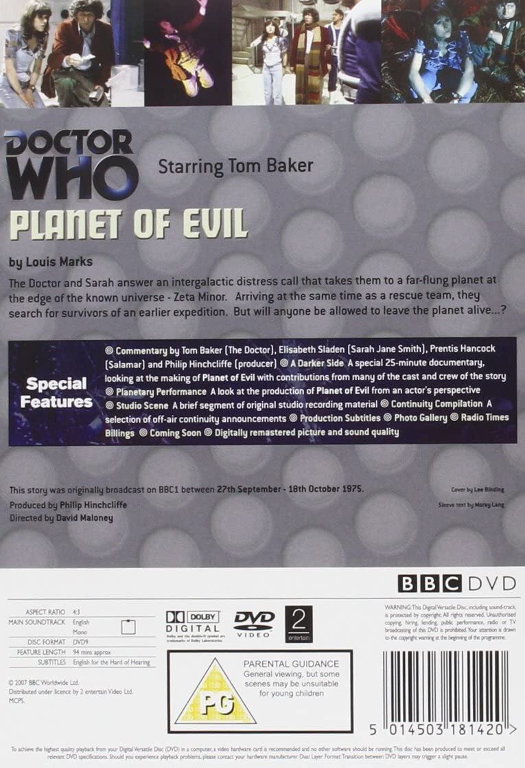 Doctor Who - Planet of Evil (DVD) Tom Baker Elisabeth Sladen (UK IMPORT ...