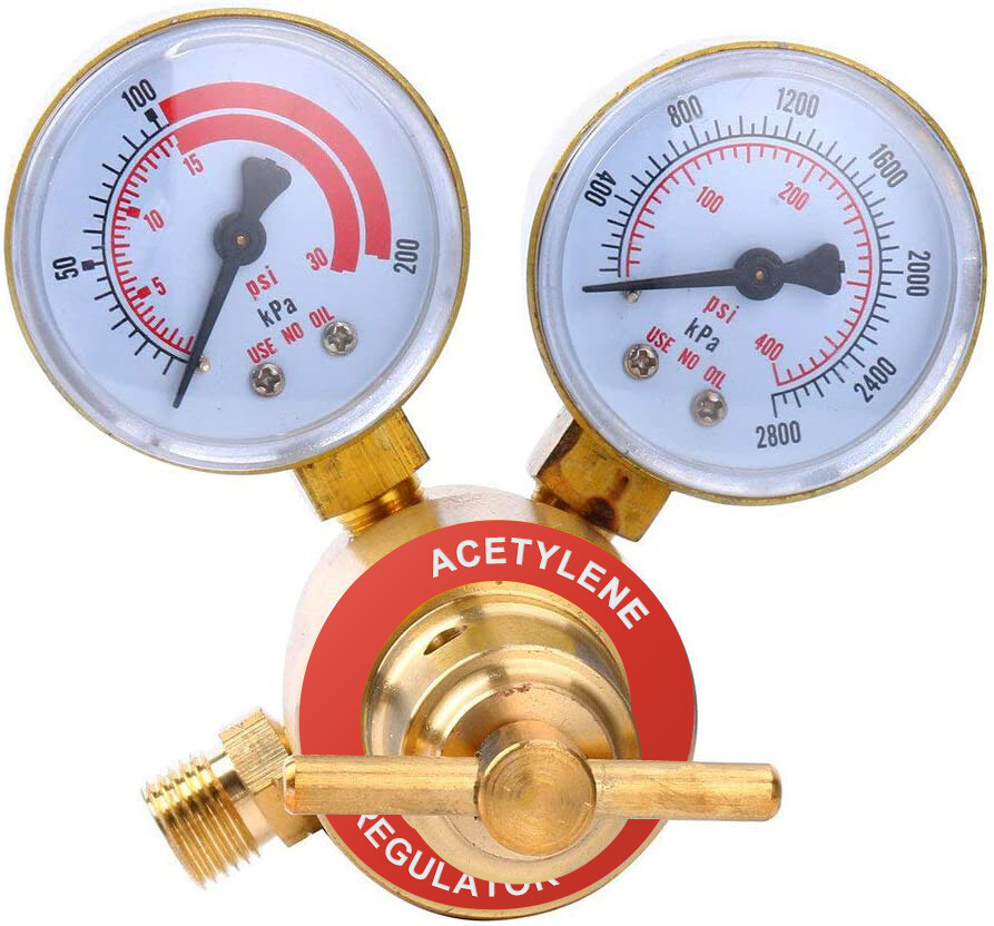 Air Acetylene Set Torch Kit Regulator Swirl MC Tank CGA 200 Welding Gas ...