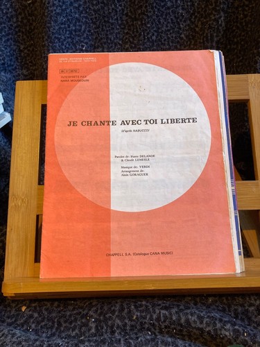 Nana Mouskouri Je chante avec toi liberté partition chant piano accords ...