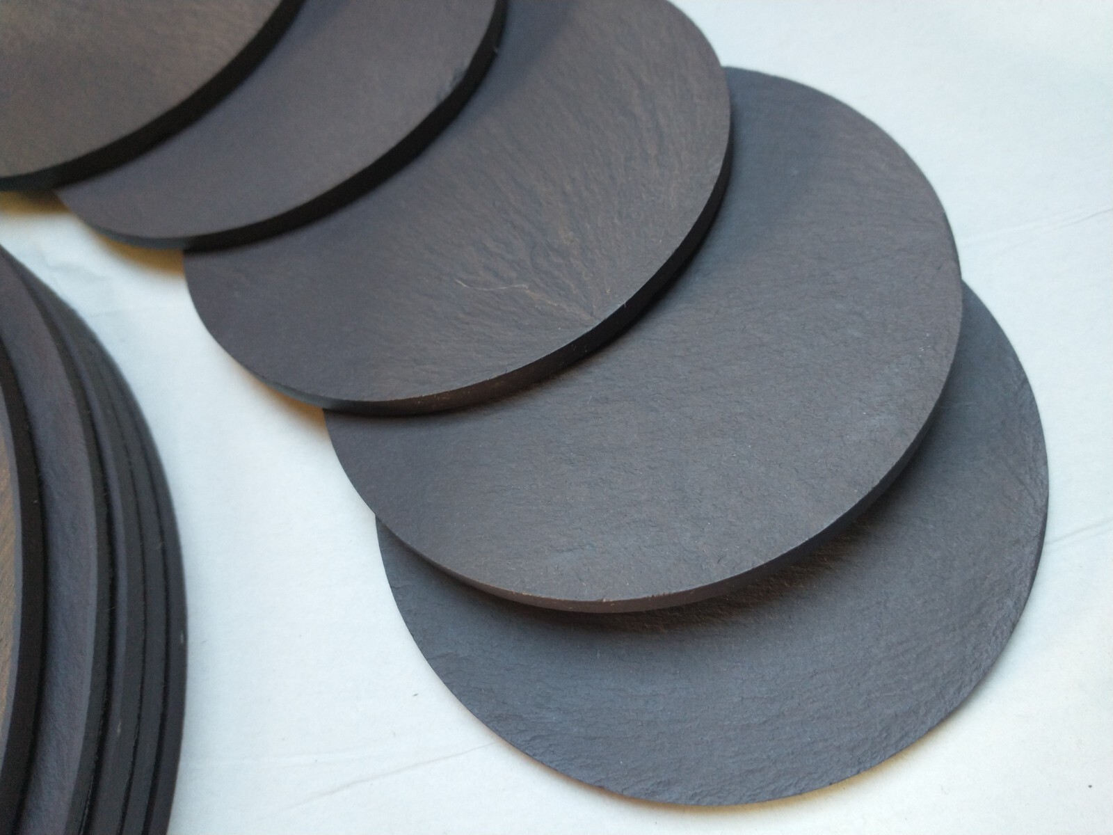 Set of 6 genuine welsh slate coasters - round 4" (table mats also ...